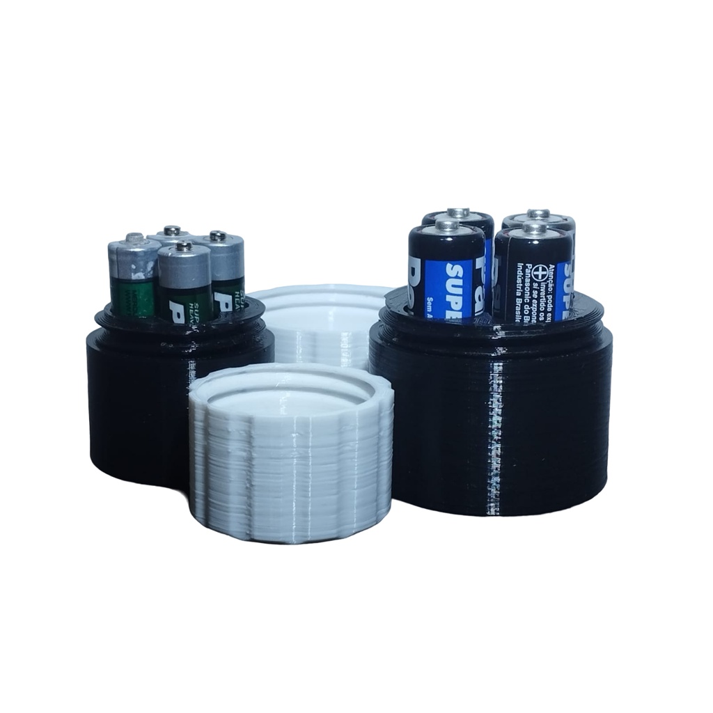 Case Porta Pilhas Tampa C Rosca Pilhas Aaa E Pilhas Aa 4 Pilhas Shopee Brasil