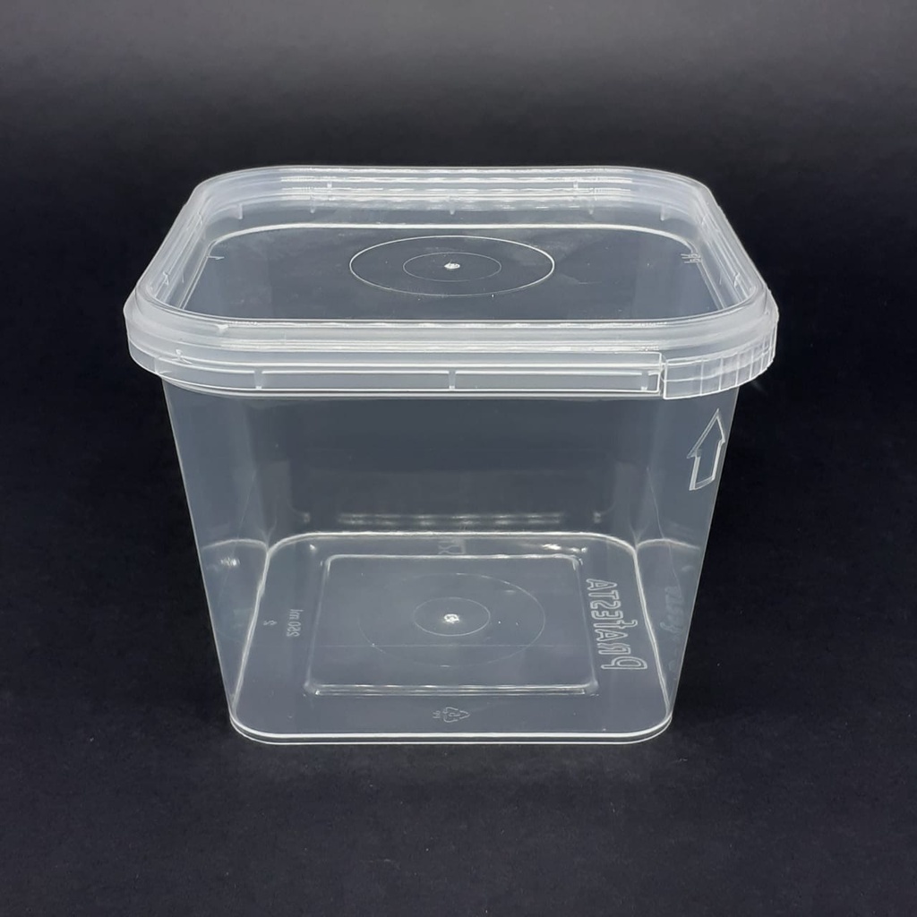 Pote Com Lacre Quadrado 400ml c/10un Prafesta - Escorrega o Preço