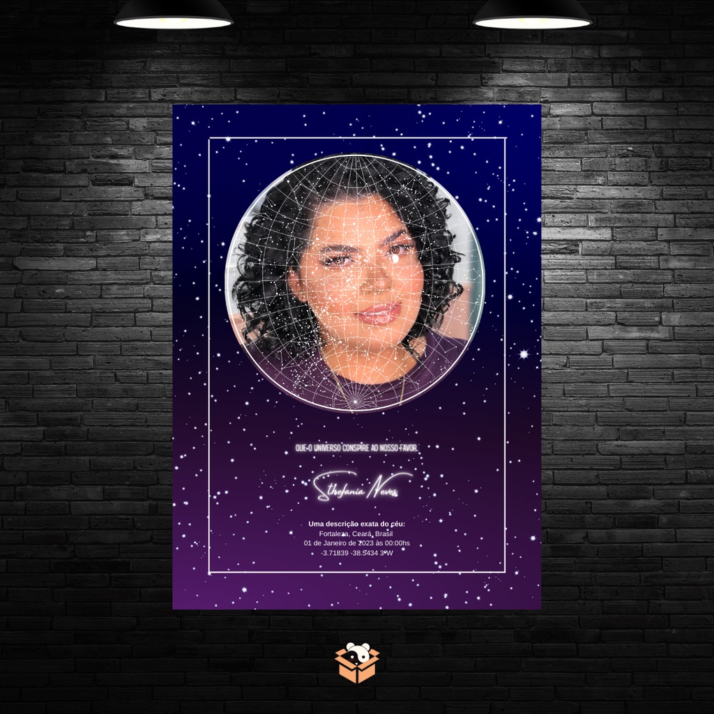Quadro Mapa das Estrelas / Mapa Estelar / Meu Céu / Mapa Celeste ...