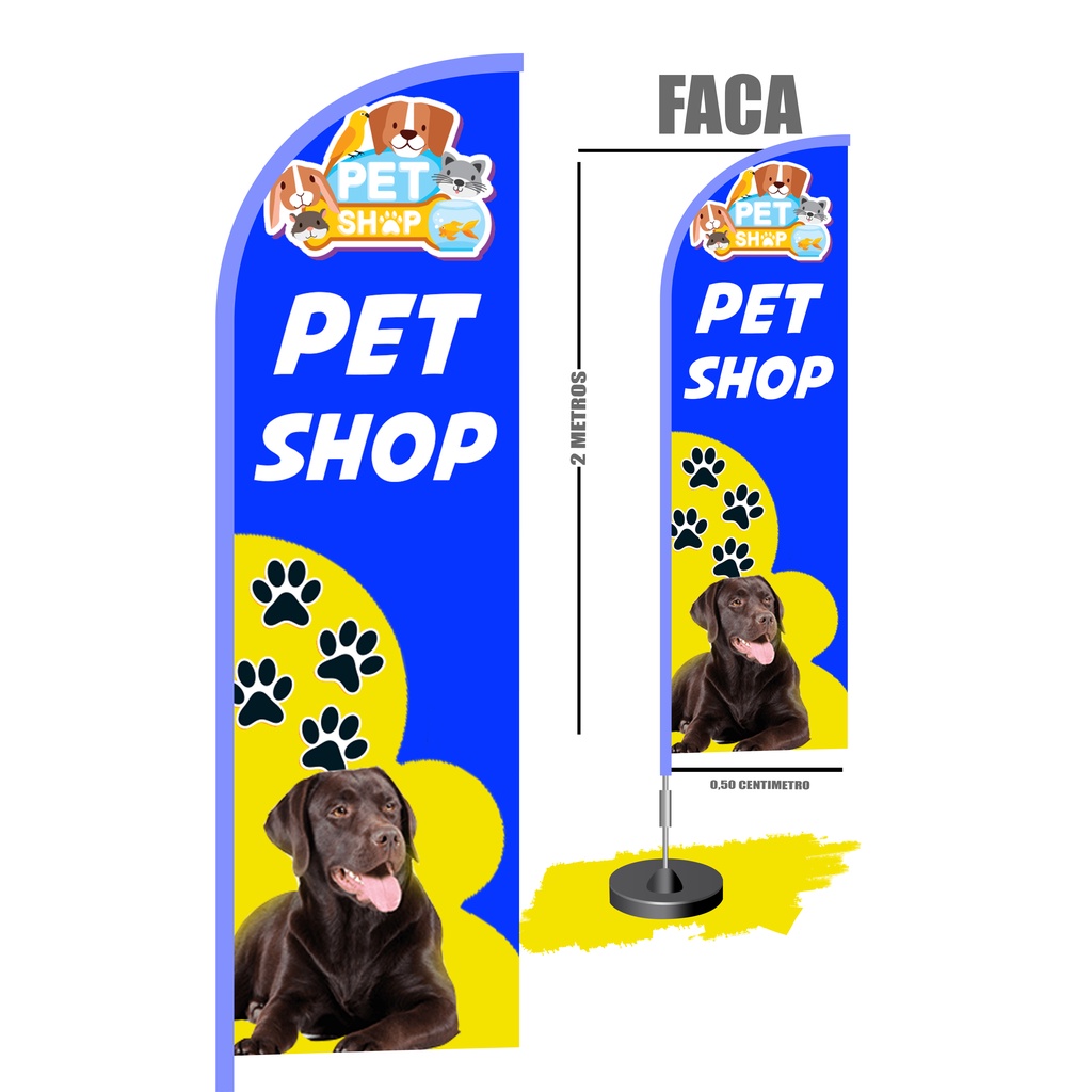 Wind Banner Dupla Face 2 M x 0,50 completo COM BASE E HASTE | Shopee Brasil