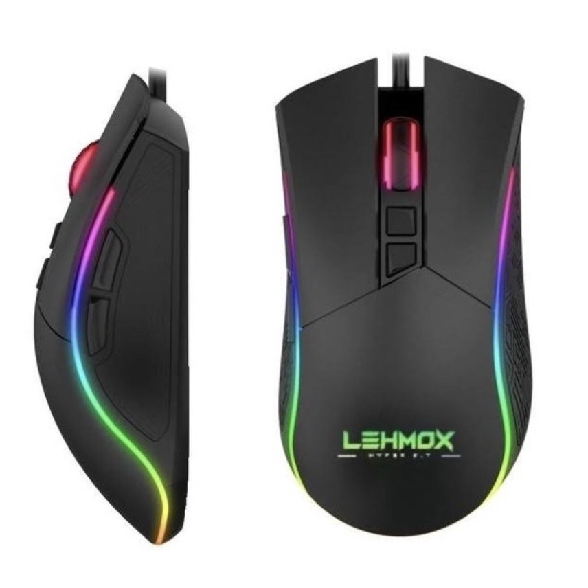 Mouse Gamer Backlit Macros Customizáveis Led Rgb Lehmox GT-M2 | Shopee ...