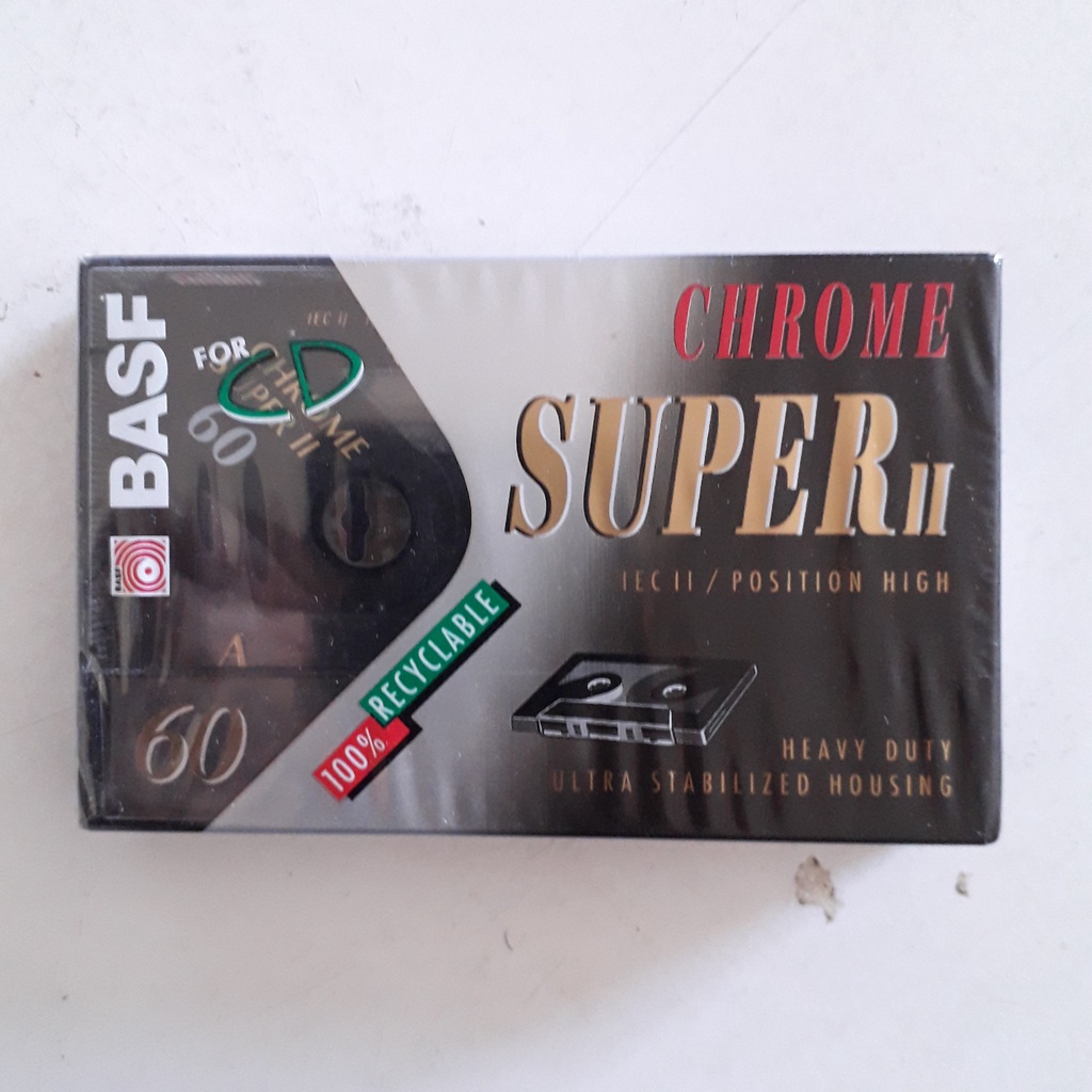 Fita K7 BASF Chrome Super II 60 IEC II - Virgem - Lacrada | Shopee Brasil