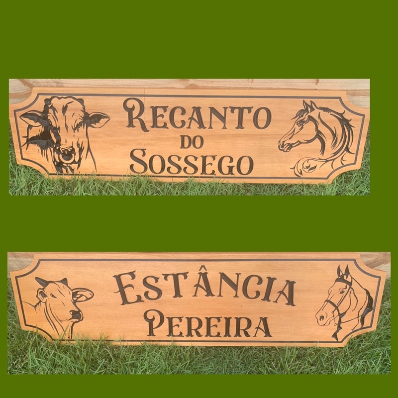 placa em madeira maciça | Shopee Brasil