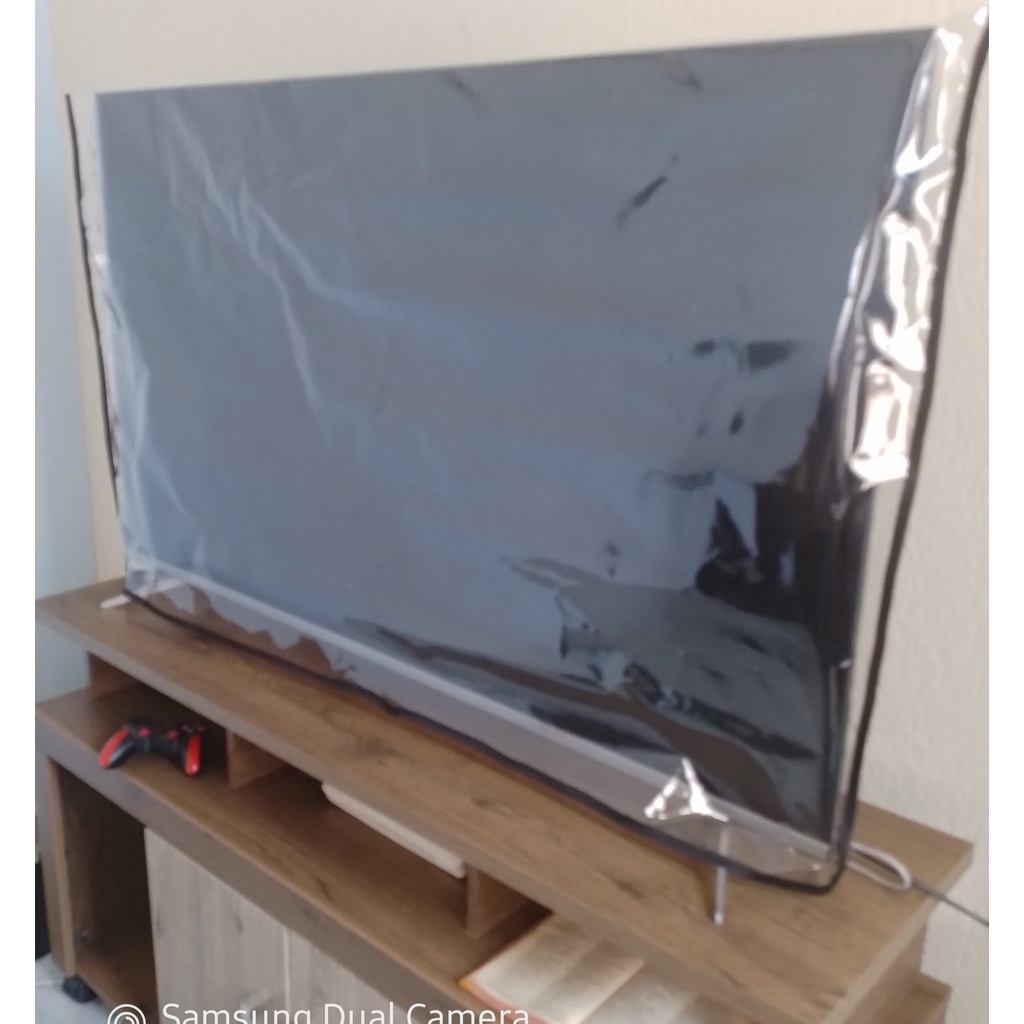 capa tv fechado pvc master cristal 0,20 material grosso escolha as ...