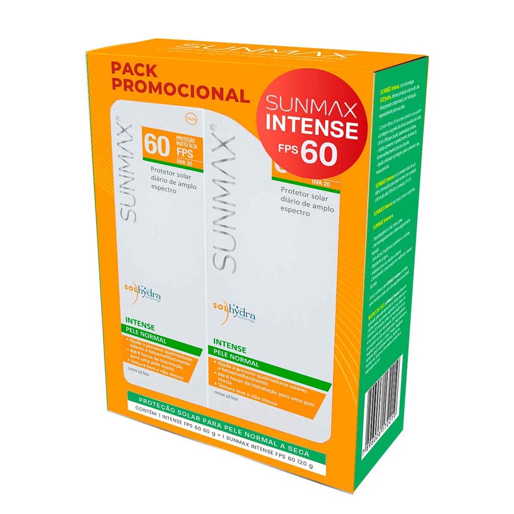 Kit Protetor Solar Sunmax Intense Fps 60 120g + 60g | Shopee Brasil