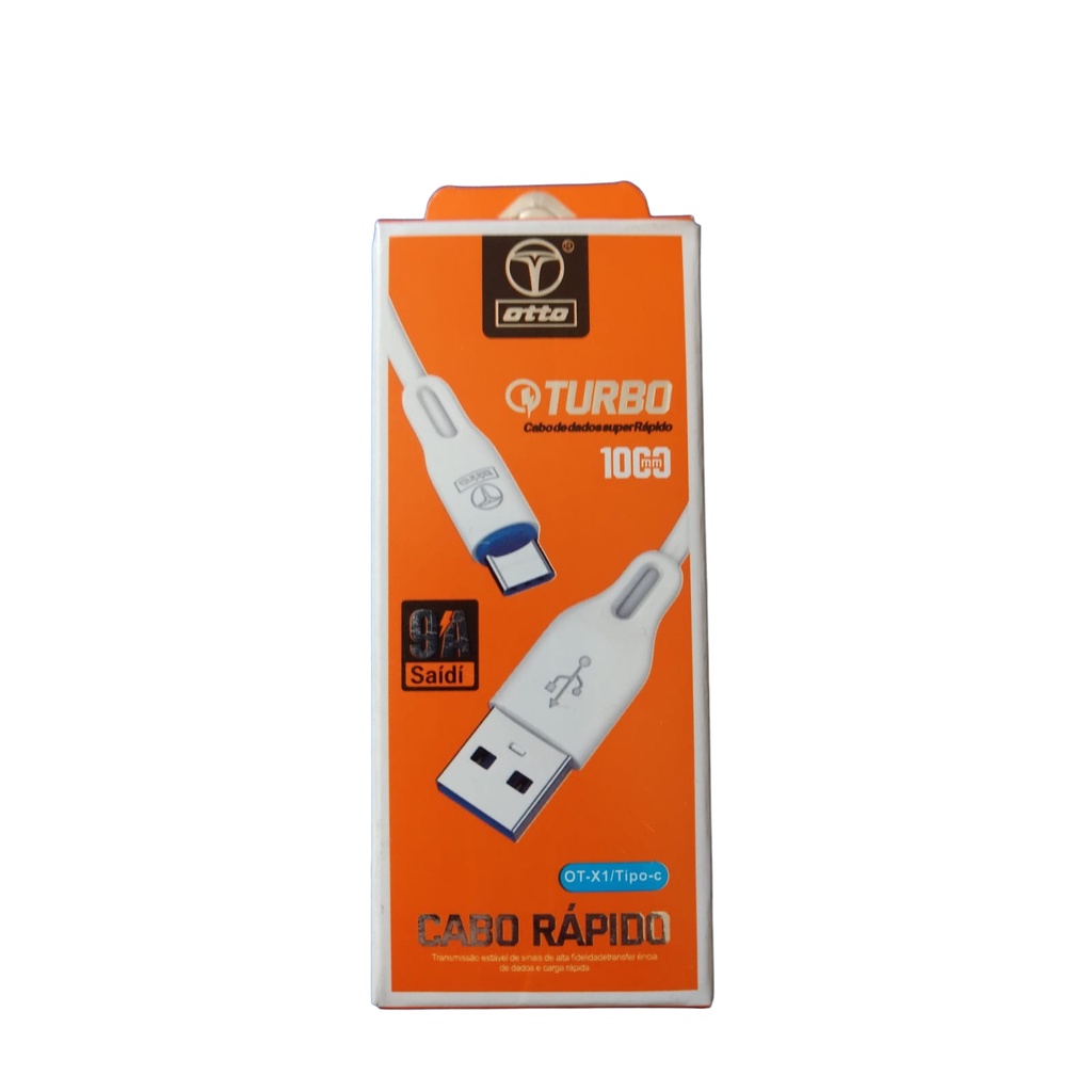 Cabo Turbo Tipo C USB Branco Otto | Shopee Brasil