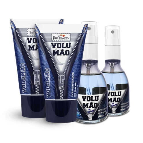Gel Volumão + Spray Volumão Lubrificante e Retardador - Intensificador ...