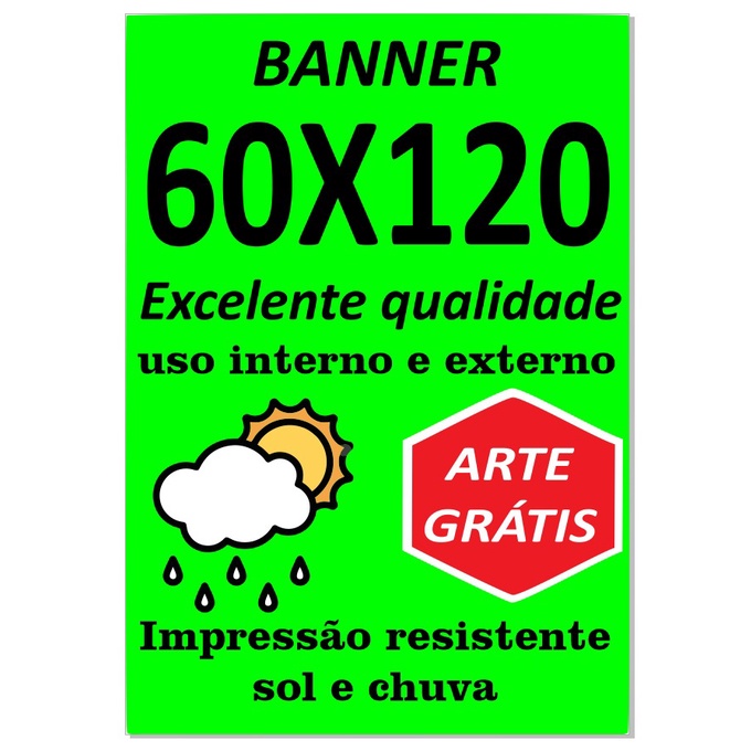 Banner PROMOCIONAL 120X60 ARTE GRÁTIS | Shopee Brasil