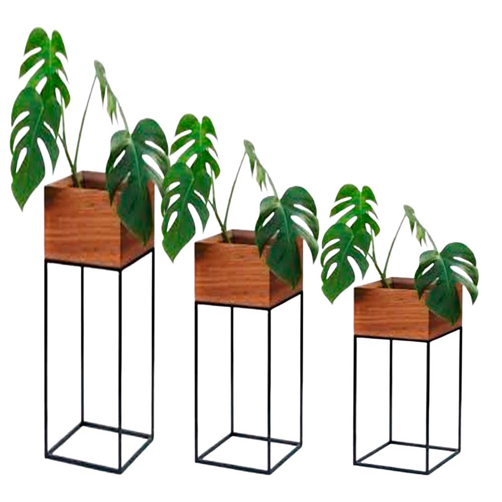Kit de 3 Suporte Base Quadrada Planta com 35, 50, 65 cm | Shopee Brasil