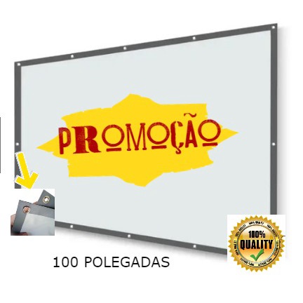 Tela de projeção telão mega promoção de inauguração 100 polegadas com ...