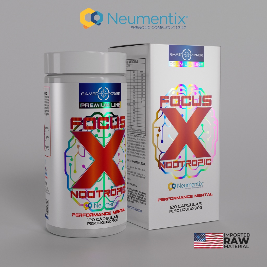 Nootropic Neumentix® Estimulante Cerebral - Focus X 120 Caps | Shopee ...