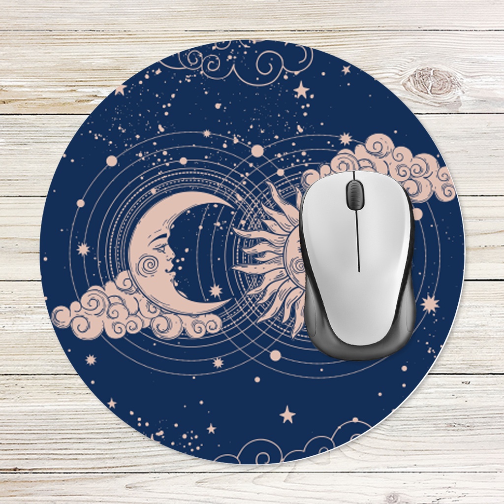 Mouse Pad Redondo Sol e a Lua | Shopee Brasil