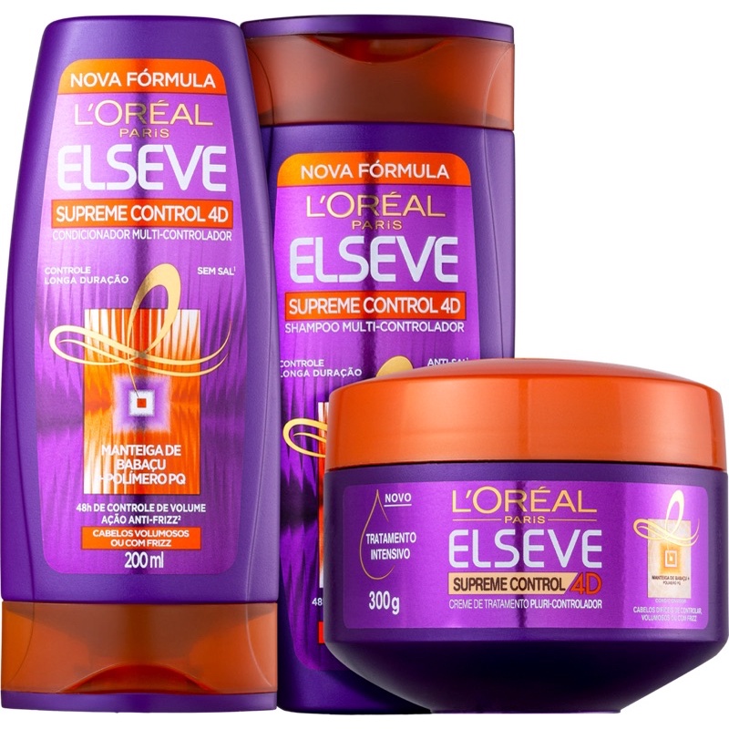 kit elseve shampoo+condicionador+máscara de hidratação | Shopee Brasil