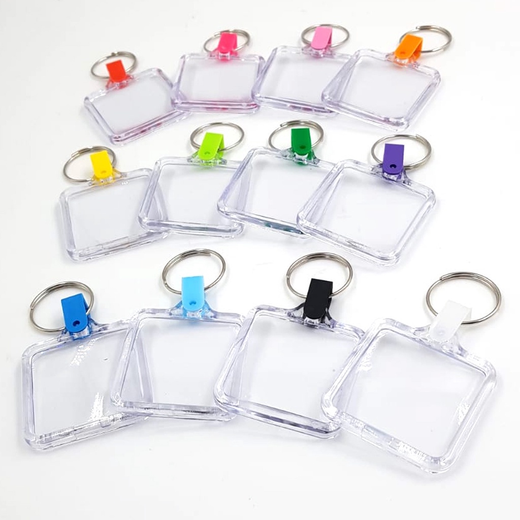 10 Chaveiros acrílico porta foto quadrado | Shopee Brasil