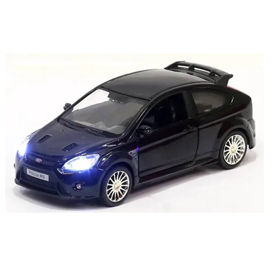 Miniatura Ford Focus RS 2009 com Luz e Som METAL e FRICÇÃO 1/32 Preto ...