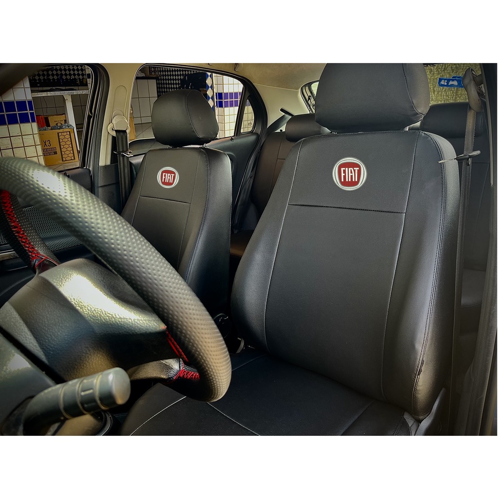 Capas Para Banco Carro em Couro Sintético Impermeável Palio Uno Siena ...