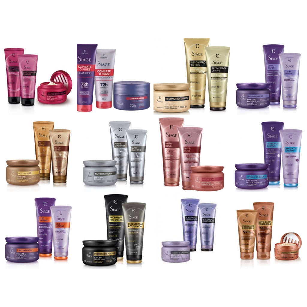 EUDORA SIÀGE - Linha Completa com Todos os Produtos - Original Eudora ...