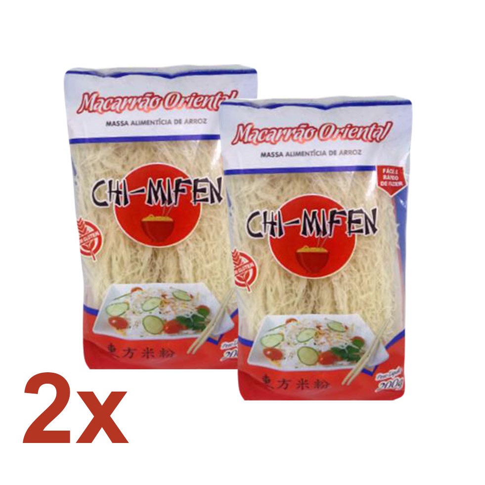 2 Macarrão de Arroz Tipo Bifum Oriental Chi Mifen Japonês 200g - Zenchi ...