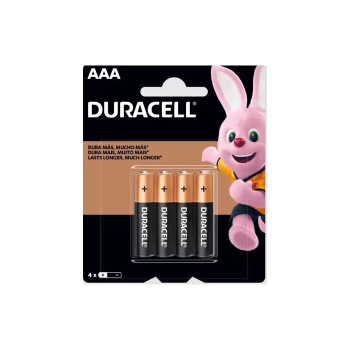 Cartela com 4 Pilhas Palito Aaa4 1,5v Duracell | Shopee Brasil