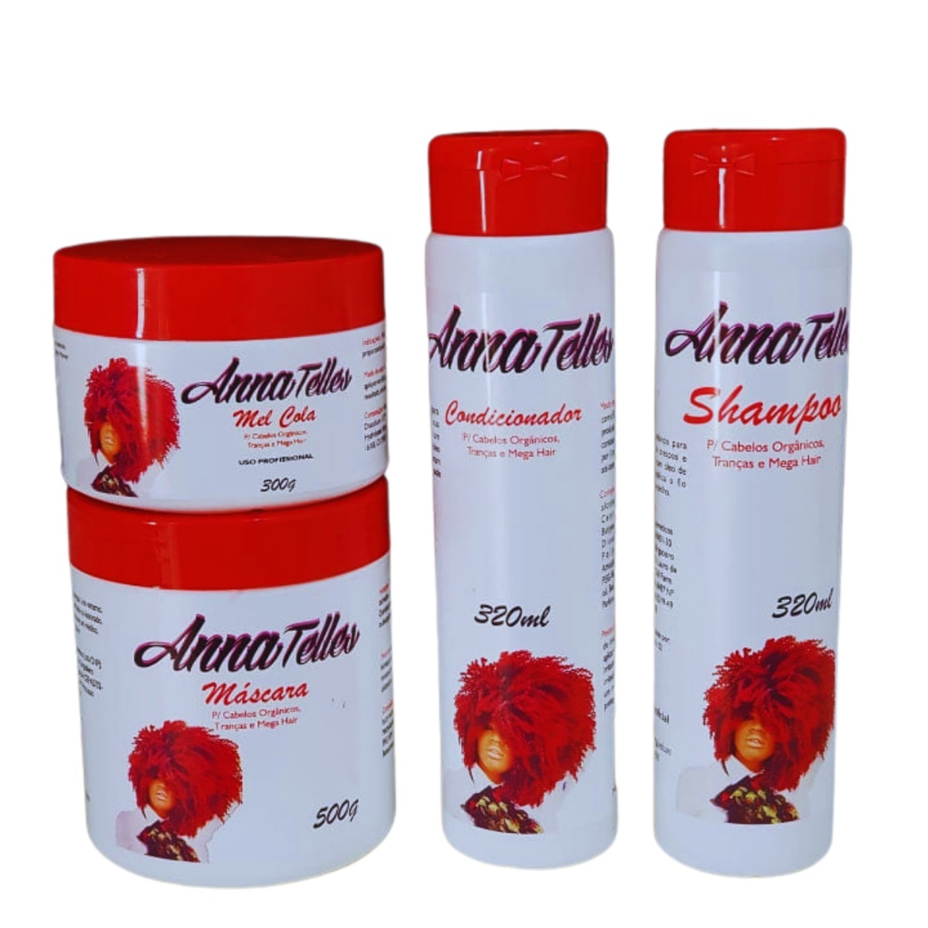 Kit Mel Cola Anna Telles Para Cabelos Cacheados Crespos Shampoo ...