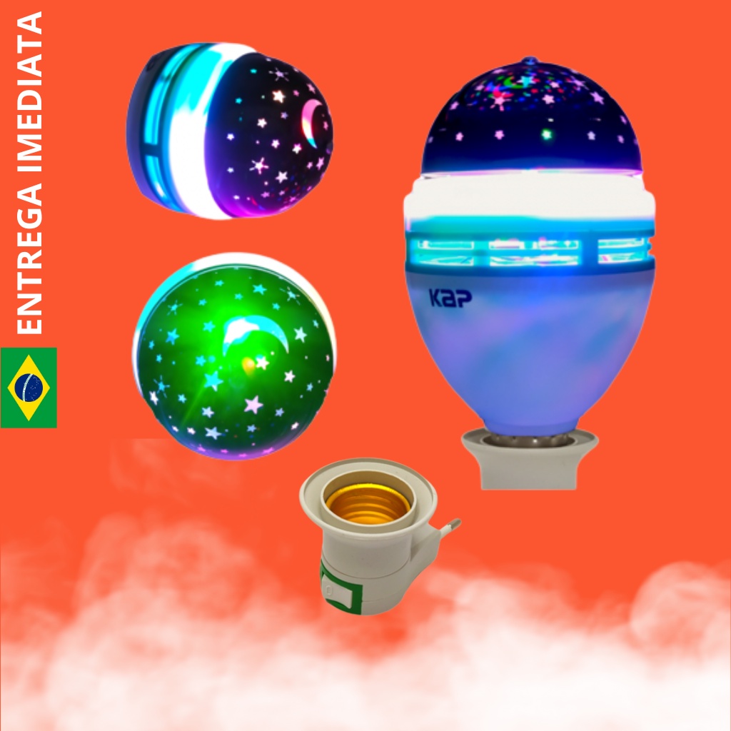 Lampada LED FESTA Giratória com soquete Liga/Desliga ka-1066 | Shopee ...