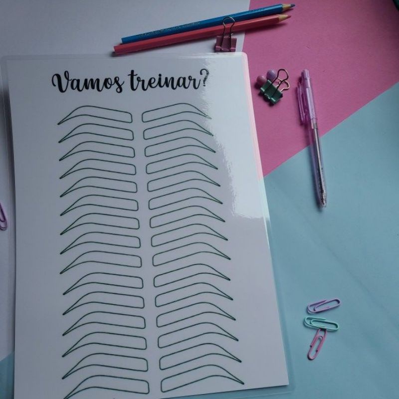 Folha De Treino Para Design De Sobrancelhas Shopee Brasil