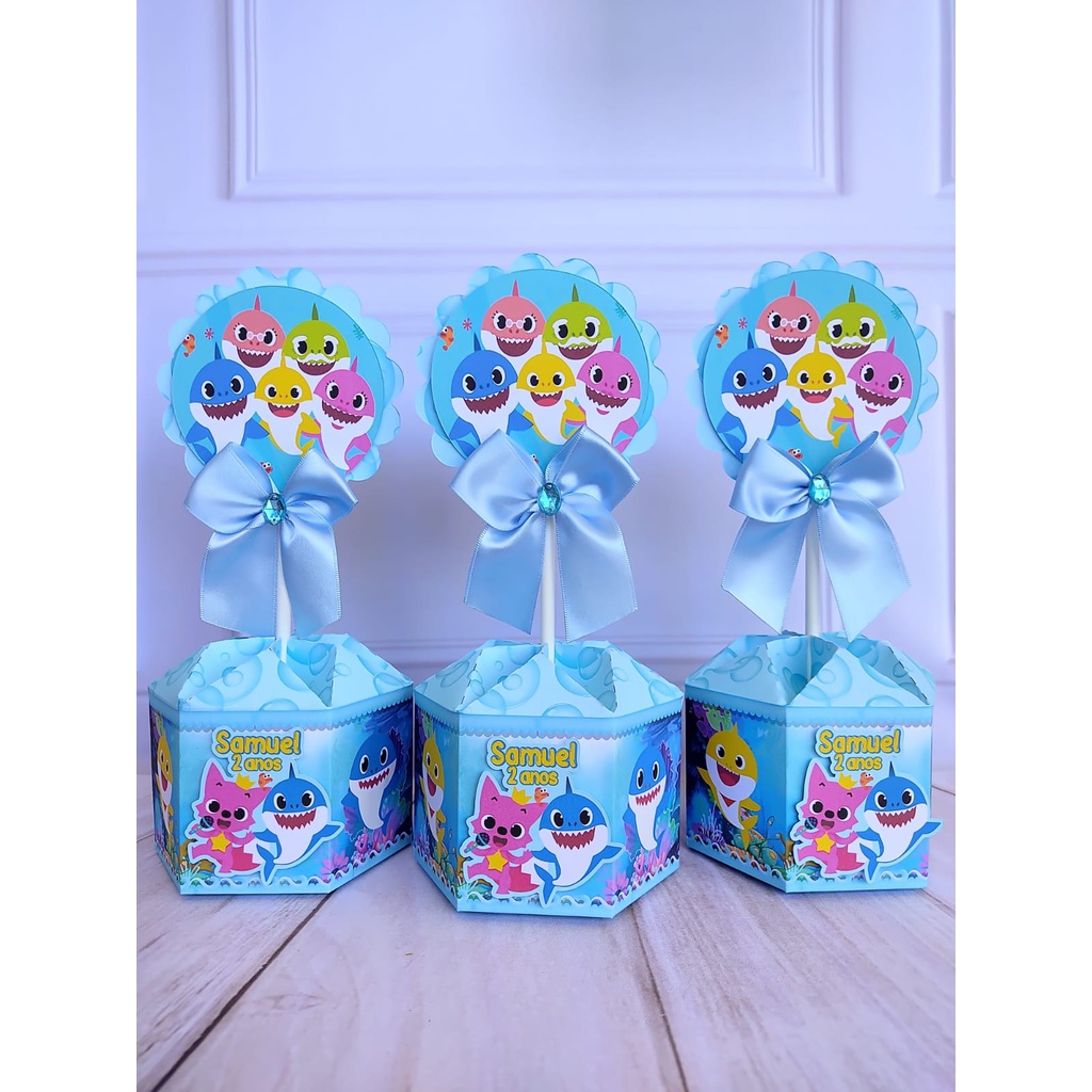 CENTRO DE MESA TEMA BABY SHARK / CENTRO DE MESA BABY SHARK | Shopee Brasil