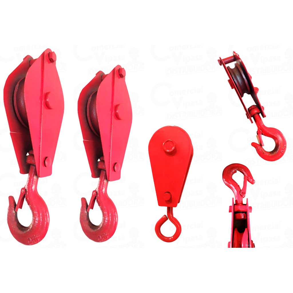Roldana Moitão Vermelho para Elevação de Carga De 100 a 300 Kg de Aço ...