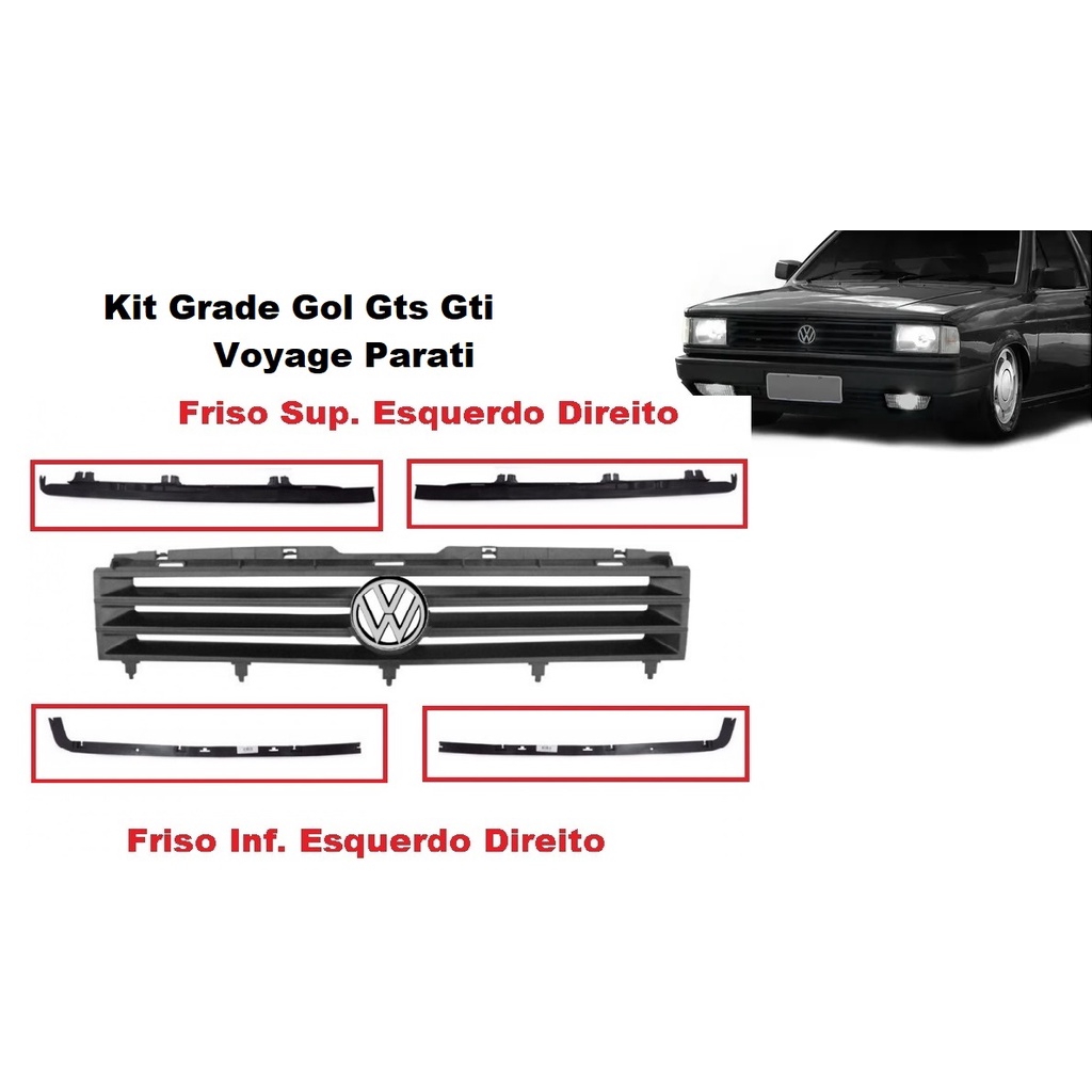 Grade Dianteira Gol Saveiro Parati Voyage Quadrada G1 87 88 89 90 ...