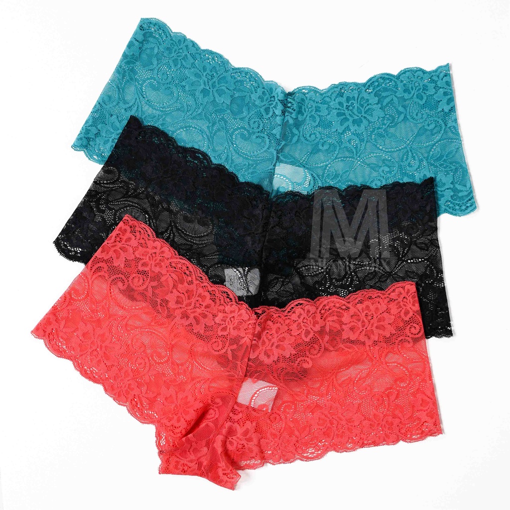 KIT 10 Calcinha Caleçon PLUS SIZE de Renda Cores Diversas | Shopee Brasil