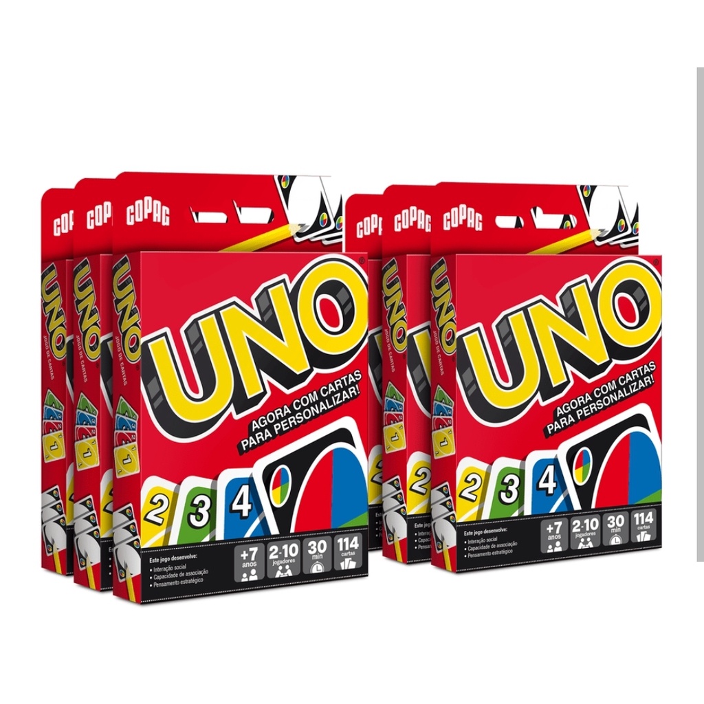 Jogo Uno-Agora Com Cartas Para Personalizar. | Shopee Brasil