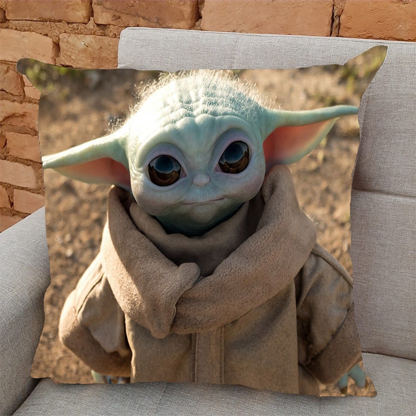 Capa de almofada Baby Yoda, fechamento envelope | Shopee Brasil