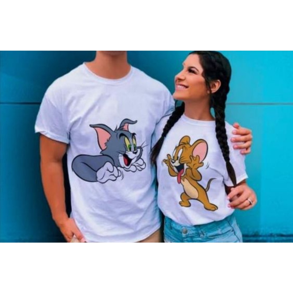 KIT Camiseta casal,Tom e Jerry, namorados, marido e esposa | Shopee Brasil