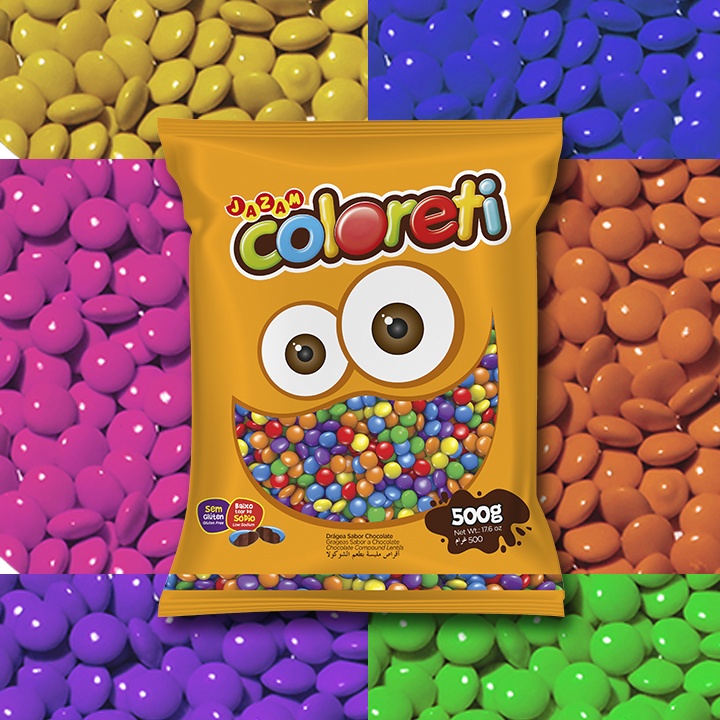 Chocolate Coloreti Confeti 500G Tubete Festa | Shopee Brasil