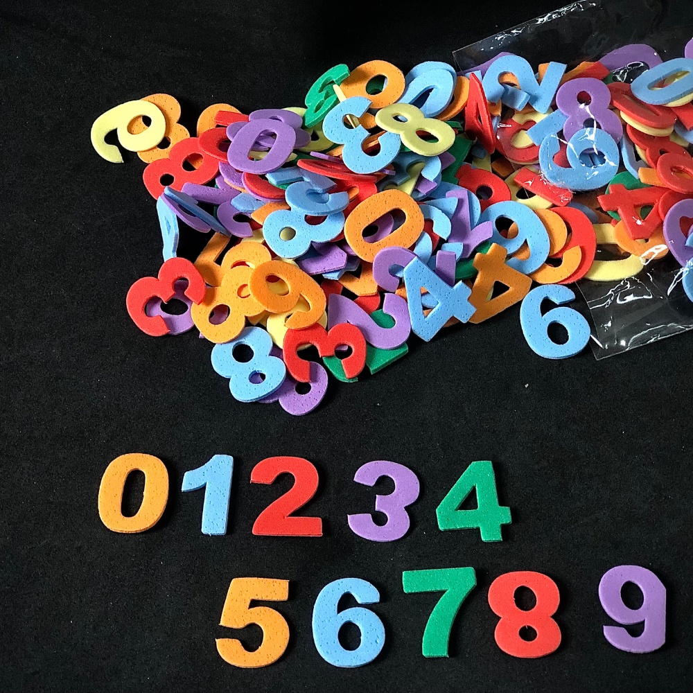 Pacote De Numeros Em Eva Com 300 Unidades De Numeros Coloridos Shopee