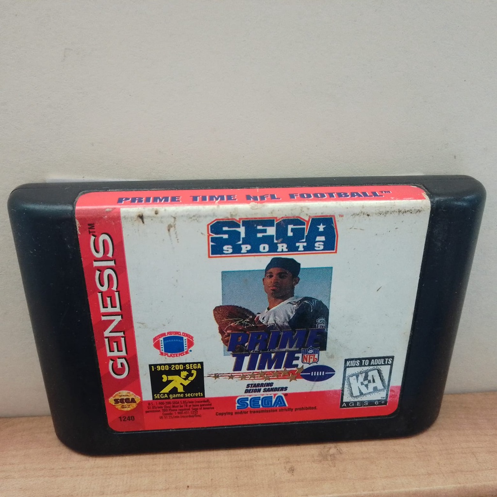 Jogo Prime Time NFL Football starring Deion Sanders Sega Mega Drive ...