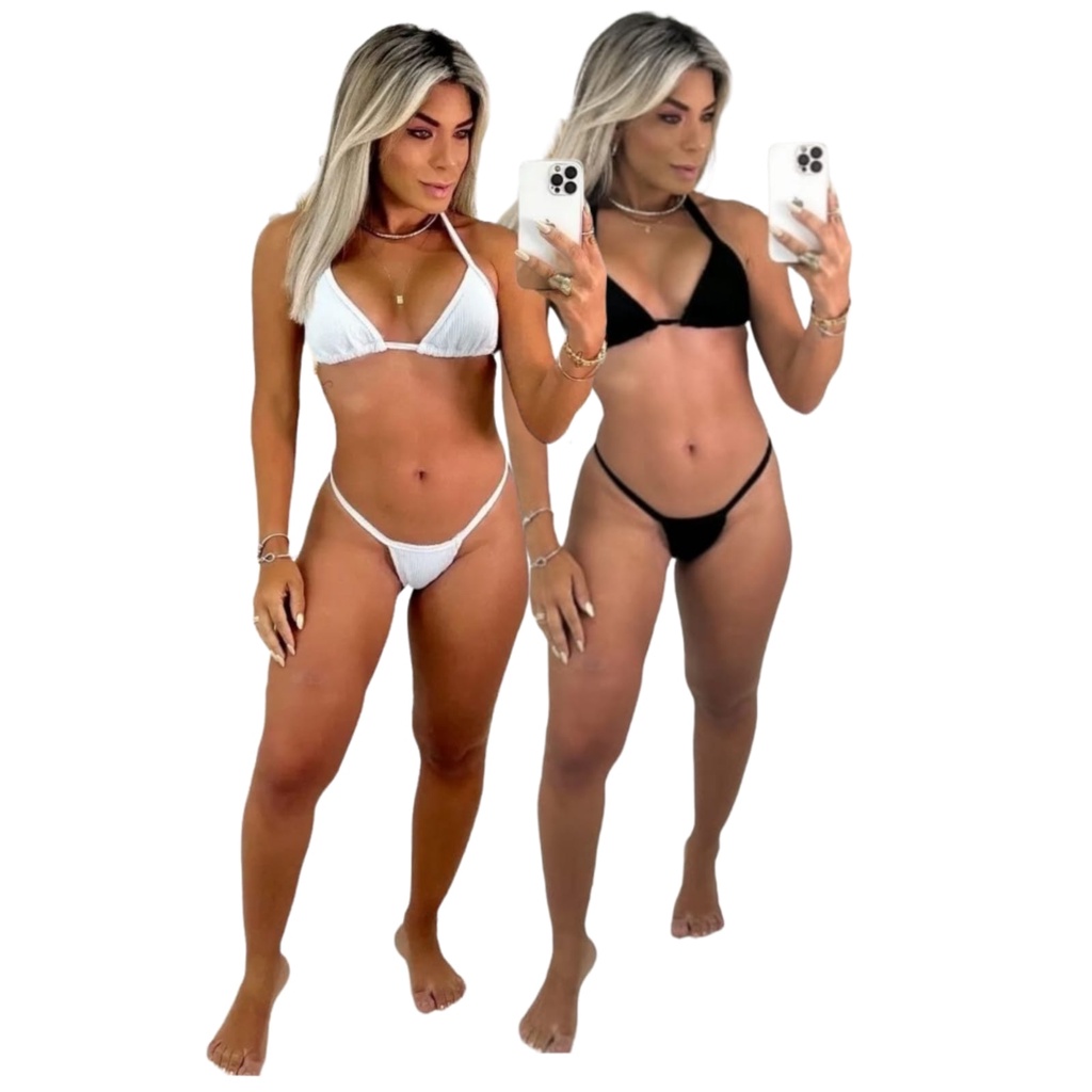 Biquini Canelado Fio Dental Marquinha Fita Perfeita Shopee Brasil