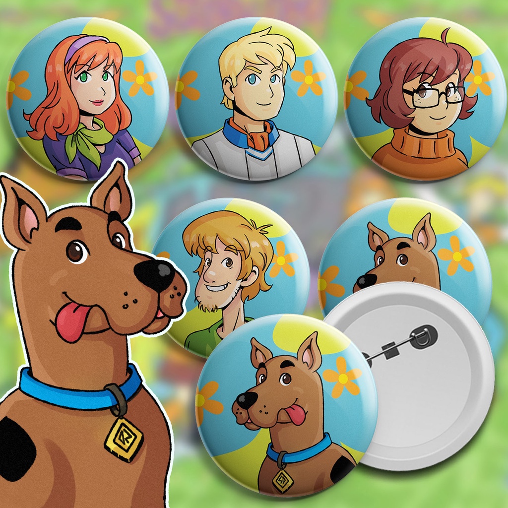 Bottons Scooby Doo personagens - broche alfinete boton bottom button ...
