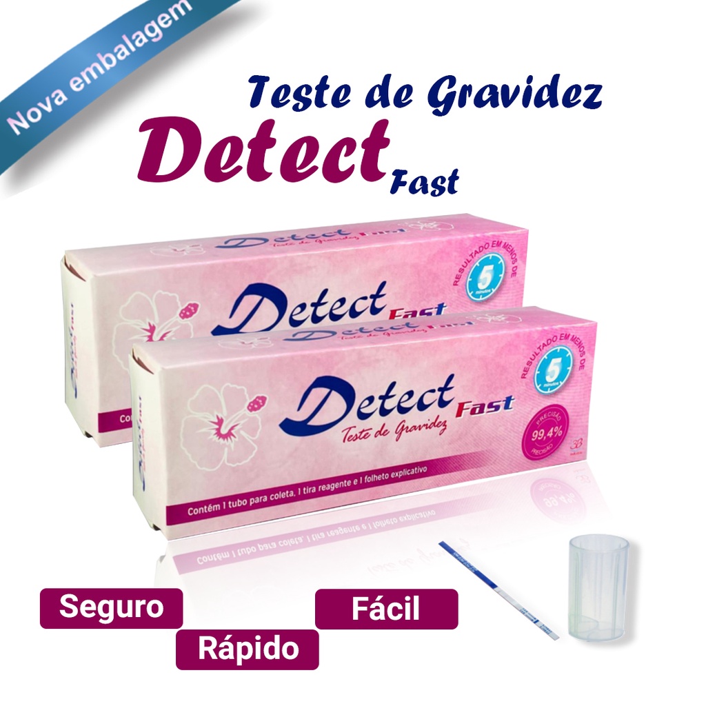 Teste de Gravidez De Tira Detect Fast Resultado em menos de 5 minutos ...