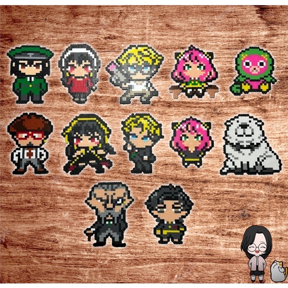 Spy X Family Ímã ou Chaveiro - Pixel Art/ Hama Beads | Shopee Brasil