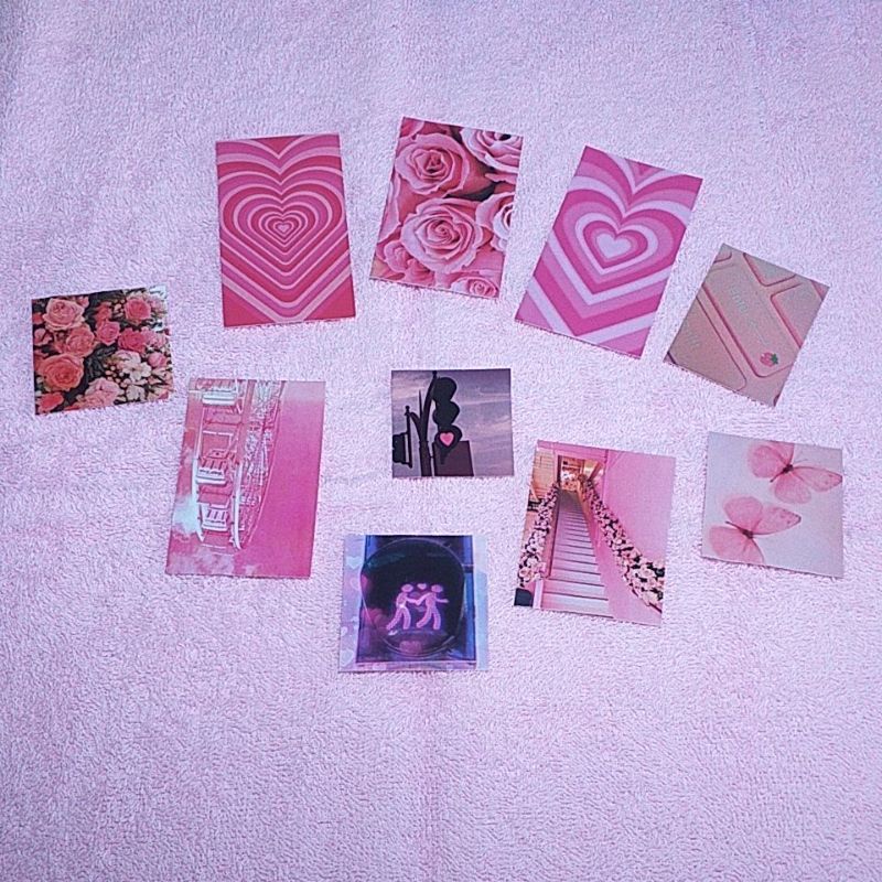 Adesivo rosa aesthetic aleatório decalque sticker figurinha | Shopee Brasil