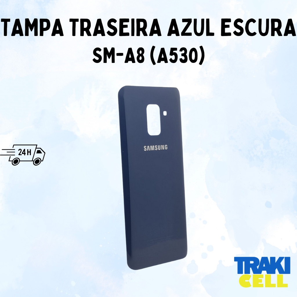 Tampa traseira azul escura para Samsung modelo A8 (A530) | Shopee Brasil