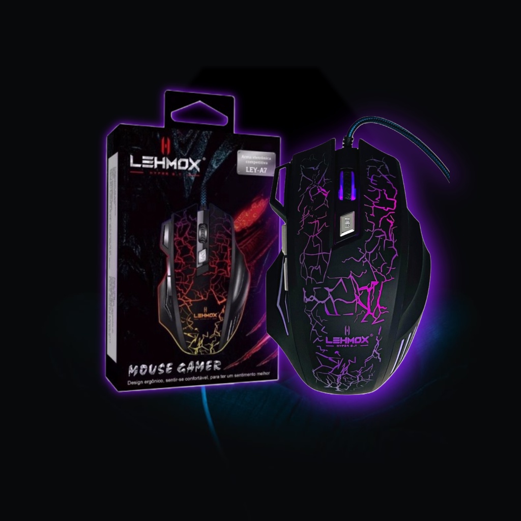 Mouse Gamer Usb 3200dpi Led Rgb Com Fio, Ergonômico, ALTA PRECISÃO!! | Shopee Brasil