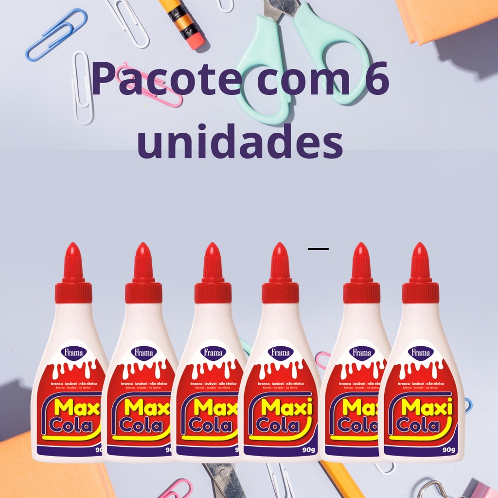 Max cola de 90 g - Pacote com 6 Unidades | Shopee Brasil