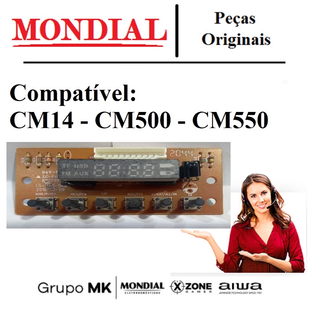Placa Display Caixa Mondial CM550 CM500 CM14 | Shopee Brasil