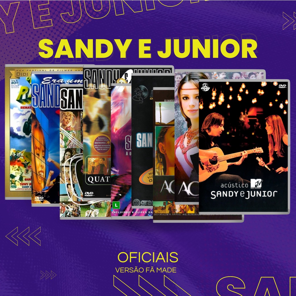DVD'S - SANDY E JUNIOR - OFICIAIS (VERSÃO FANMADE) | Shopee Brasil