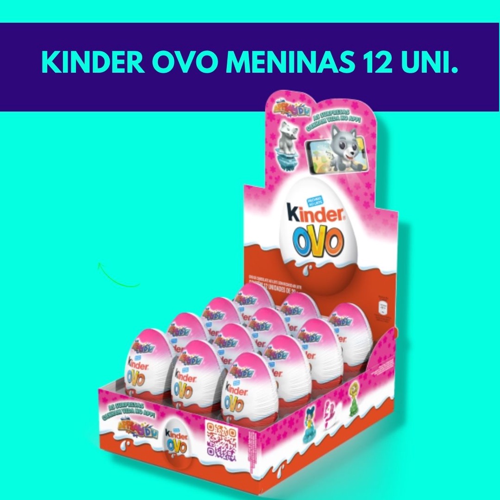 Kinder Ovo Natoons/Meninos/Meninas 20g Kit Com 12 Unidades - Promoção ...