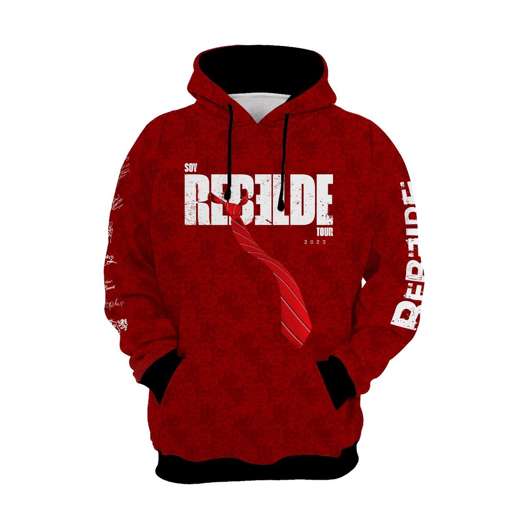 Moletom Blusa De Frio Rebelde Rbd Vermelho Full Ref 0531 | Shopee Brasil