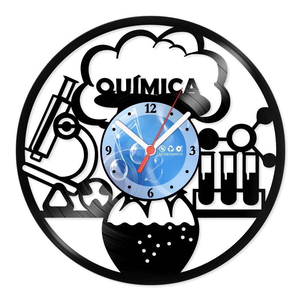 Relógio De Parede Disco Vinil Profissões Química | Shopee Brasil