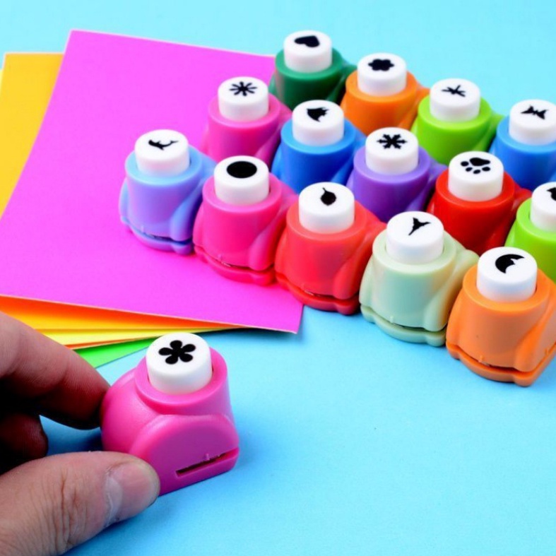 Furador De Folha Com Desenho kit 12 unidades - Mini Furador De Folha ...